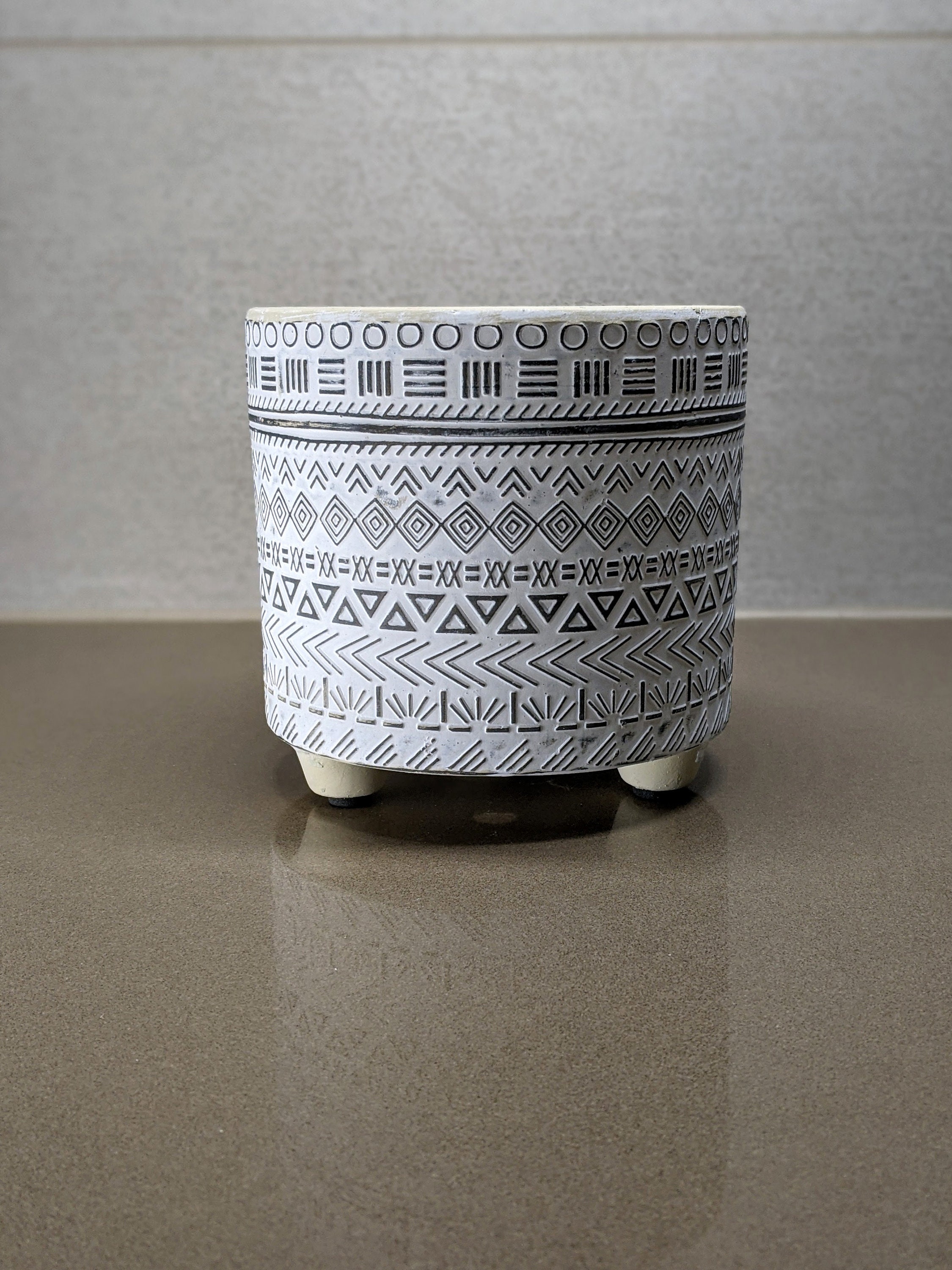 Swirl and Geometric Design Plant Flower Pot | Etsy