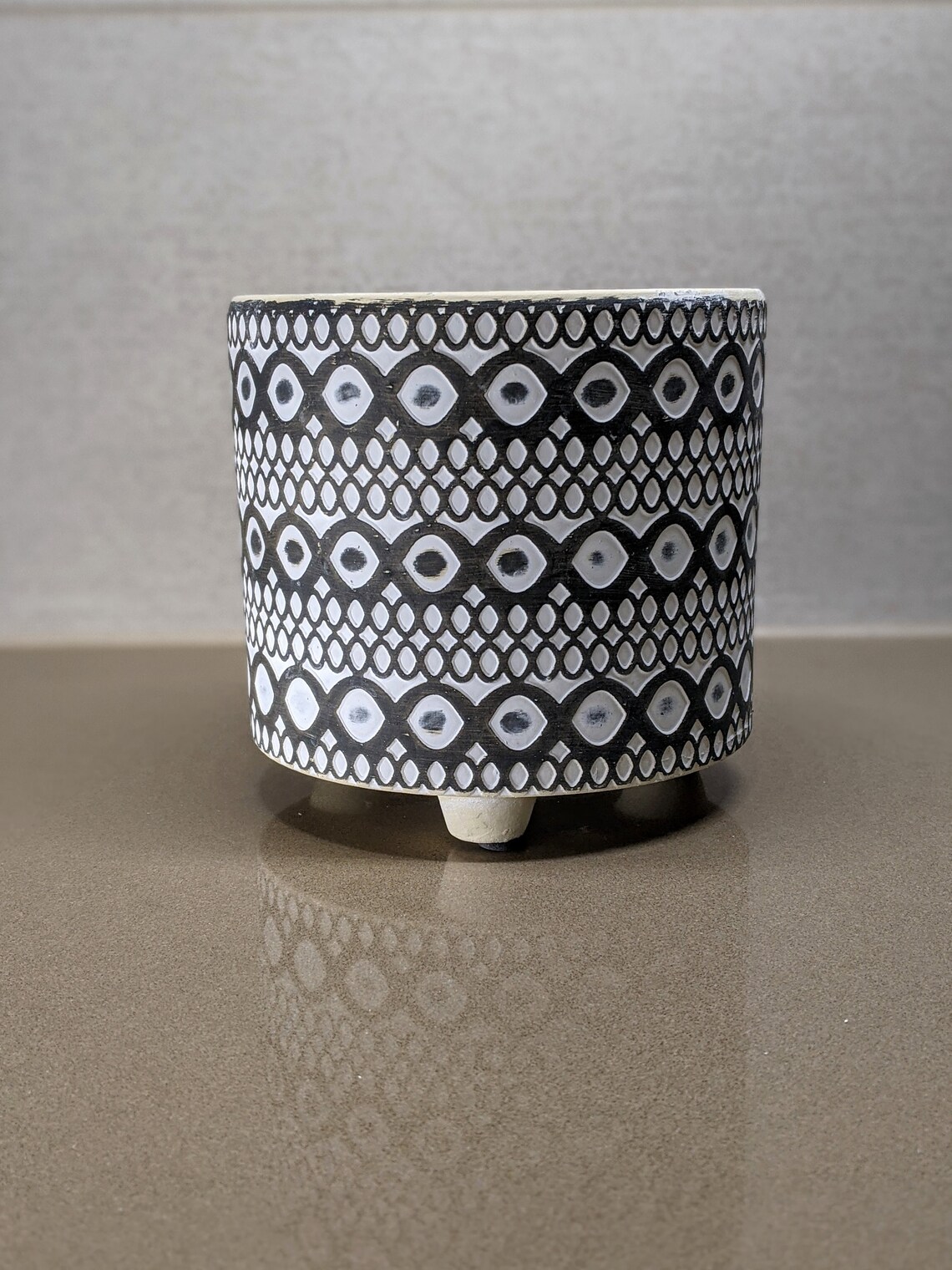 Swirl and Geometric Design Plant Flower Pot | Etsy