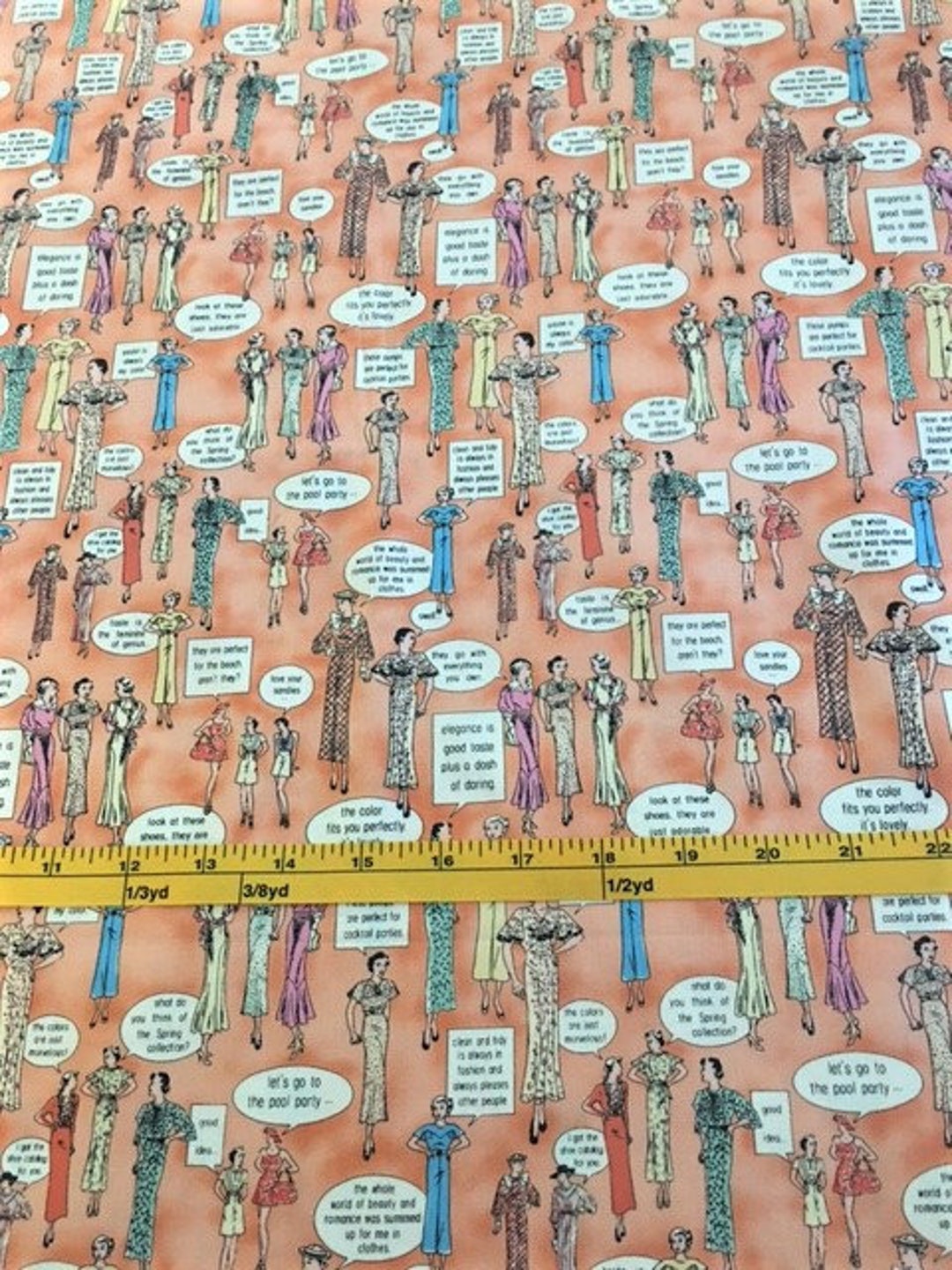 Red Rooster Fabrics - Vintage Fashion Ladies -tres Chic - Fabric - BTY ...