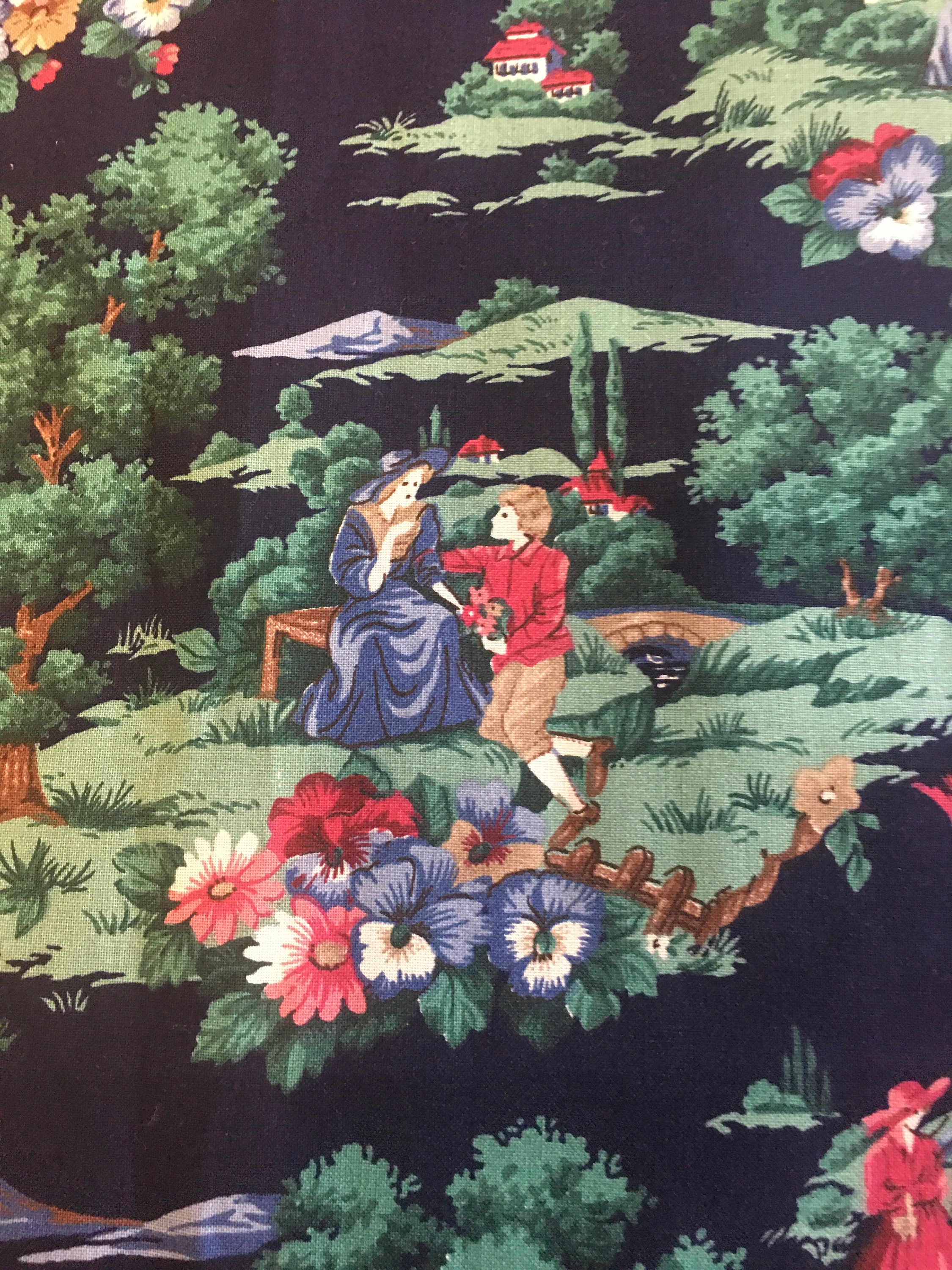 Victorian Era Outdoor Scenes Cotton Fabric BTY - Etsy