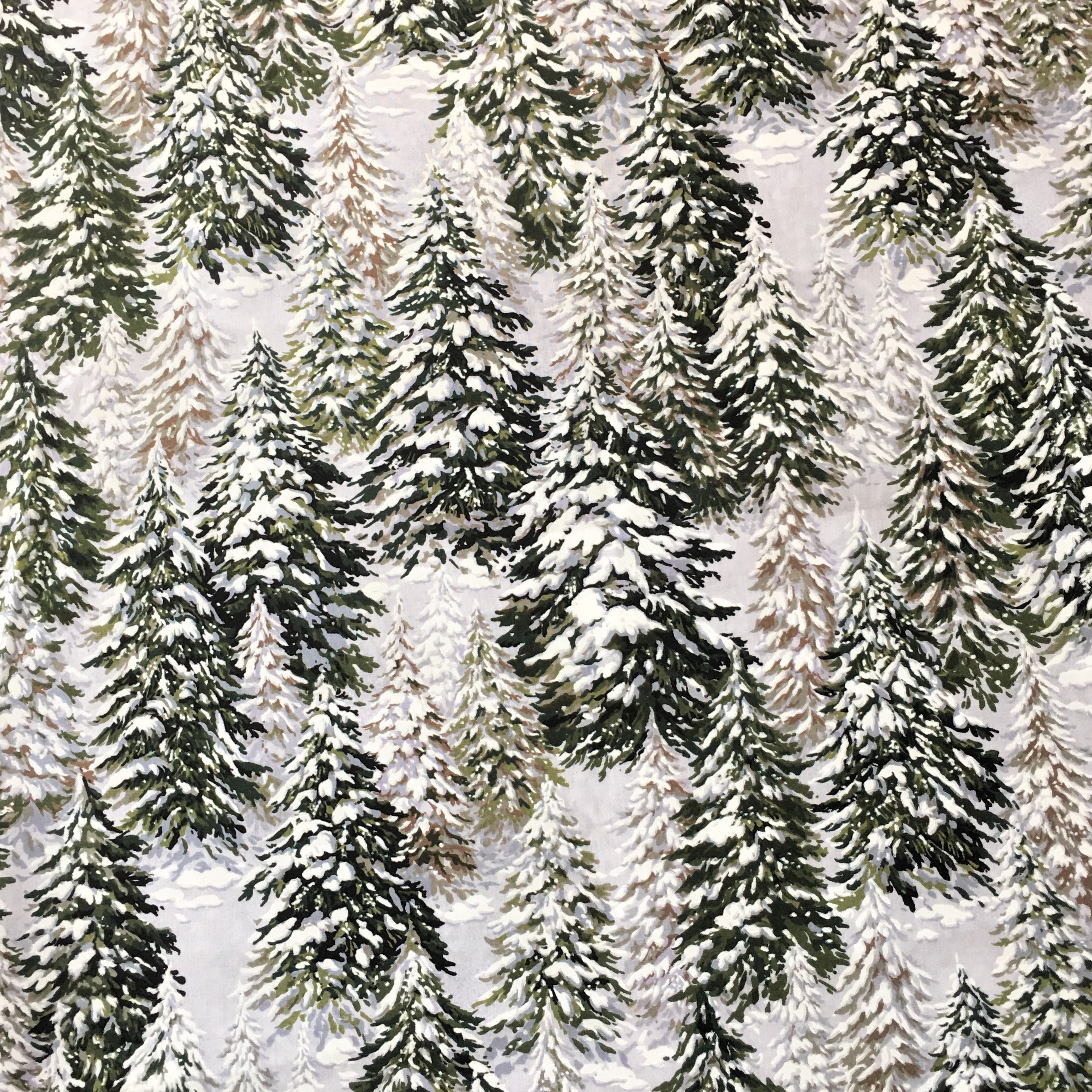 Trees Covered With Snow Fabric Price is for 18x44 - Etsy UK