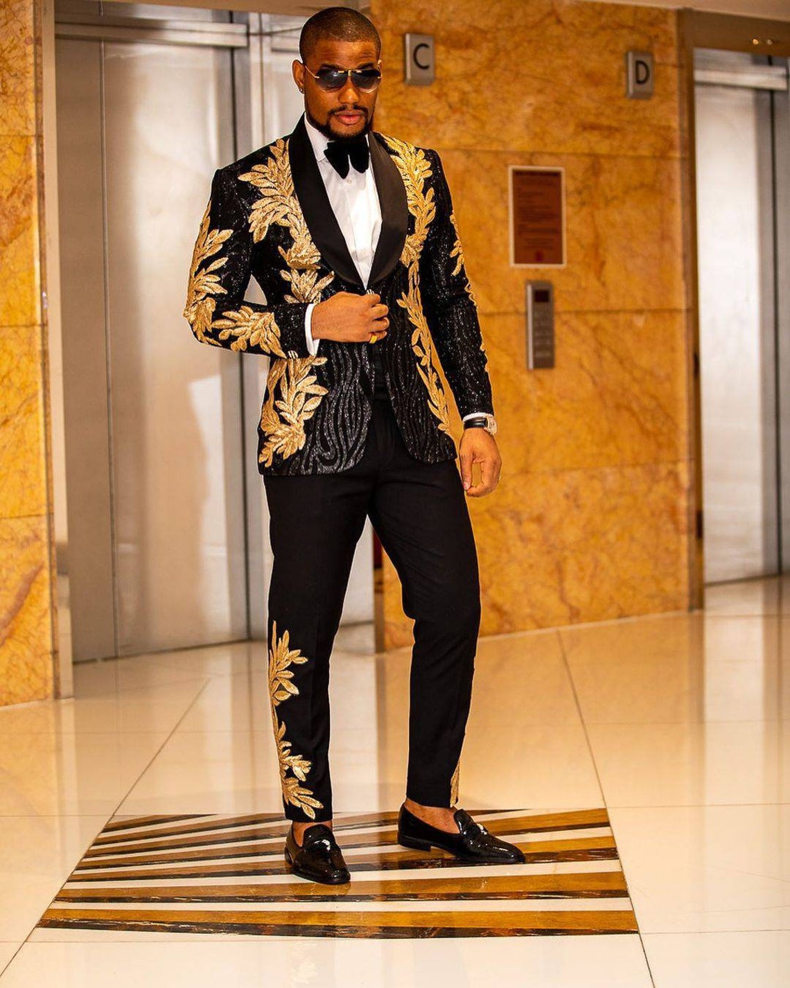 African Men Suit Made for the Classic Man With Elegant Gold | Etsy