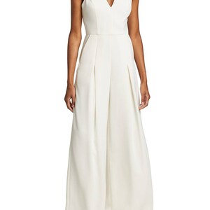 Crepe Wide-leg Jumpsuit - Etsy