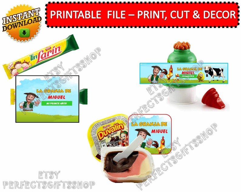 La Granja De Zenon DIGITAL Printable Birthday Party Kit Party Supplies ...