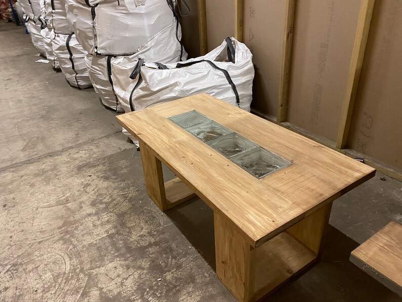 Unique Glass Block Coffee Table - Etsy