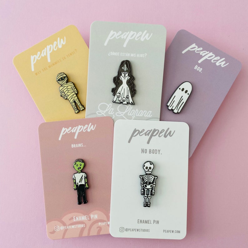 Halloween Enamel Pins Spooky Halloween Pins Zombie Pin - Etsy