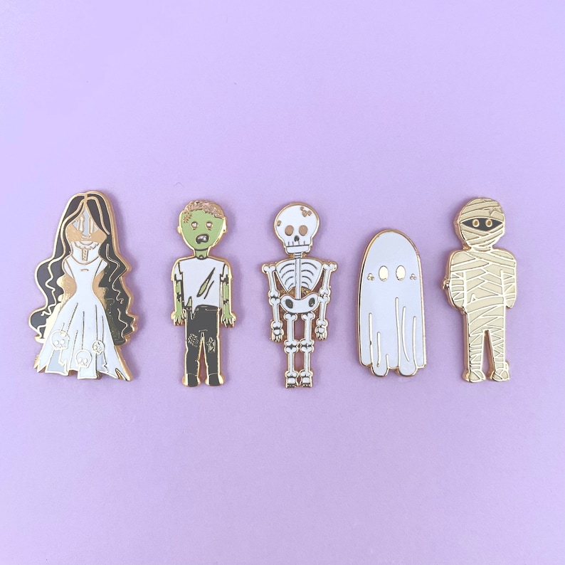 Halloween Enamel Pins Spooky Halloween Pins Zombie Pin - Etsy