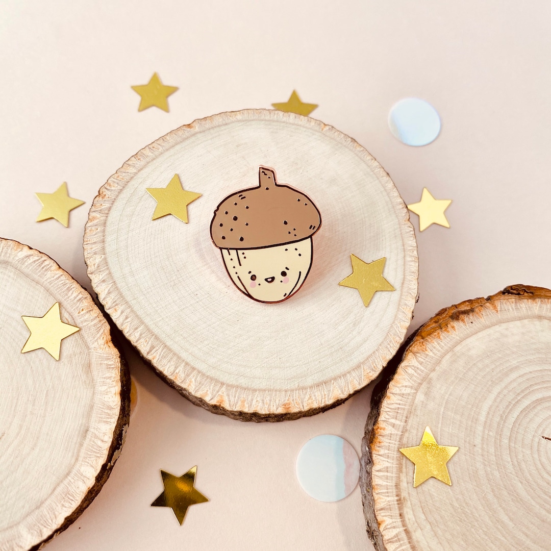 Fall Pin, Autumn Pin, Acorn Pin, Acorn Enamel Pin, Board Filler Pins - Etsy
