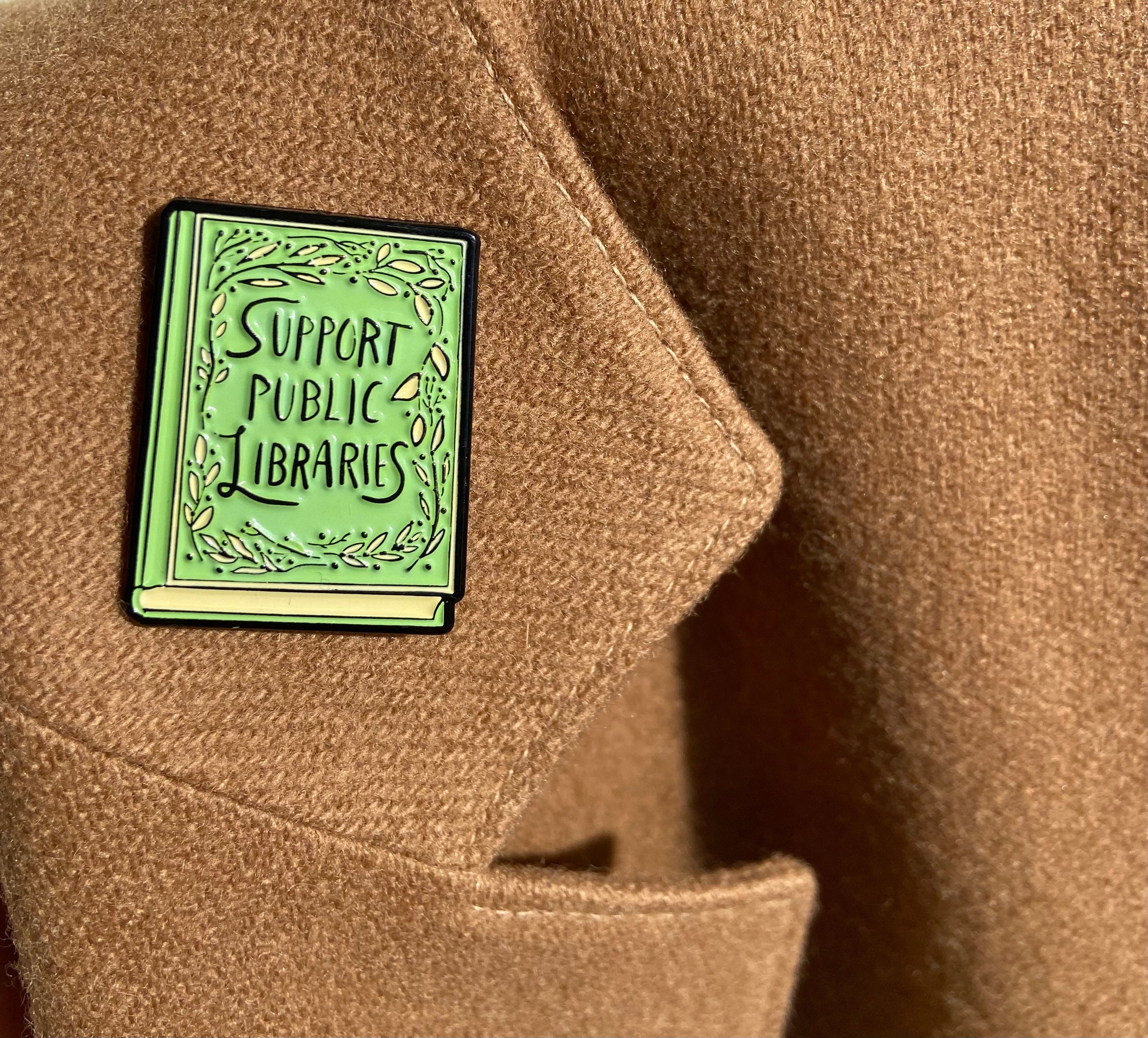 Support Public Libraries Enamel Pin Librarian - Etsy