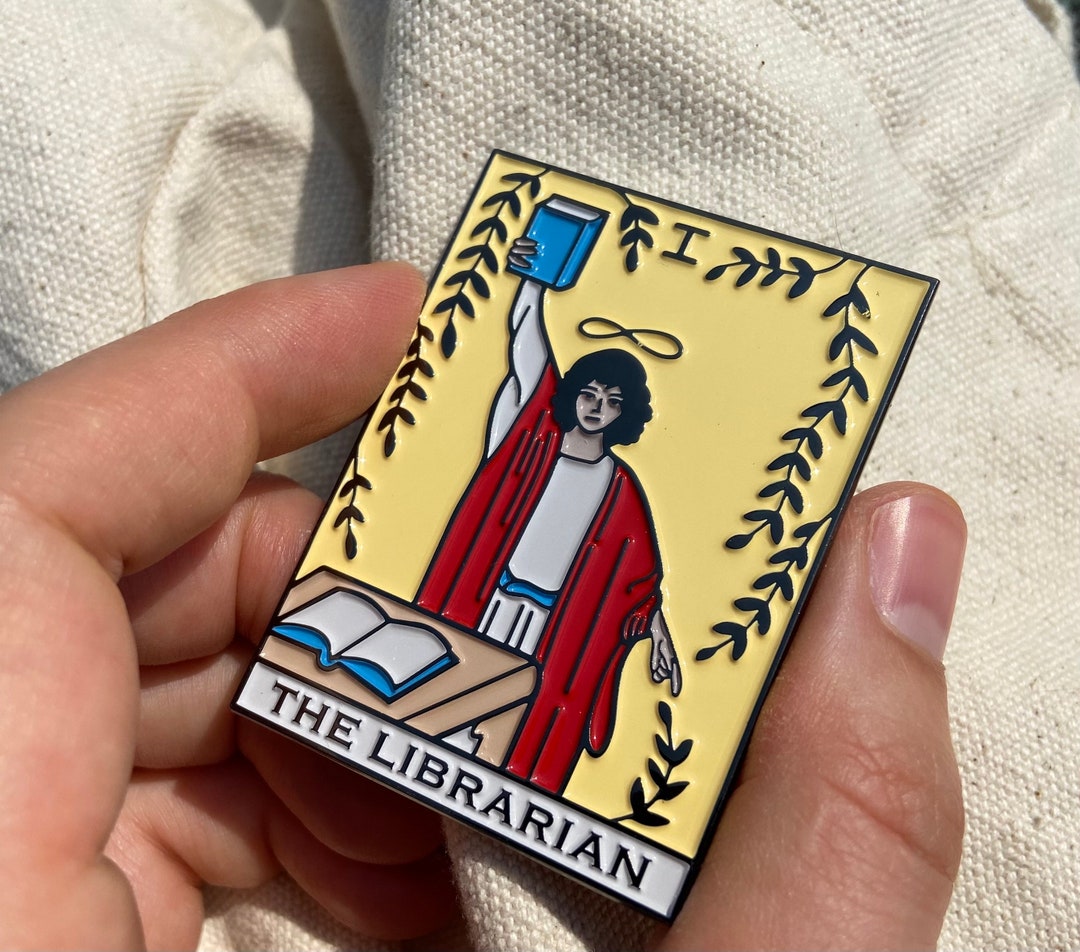 Oversized Librarian Tarot Enamel Pin: Statement Lapel Pin - Etsy
