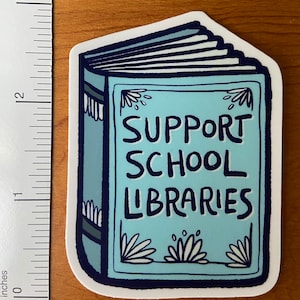 Support SCHOOL Libraries Book Sticker || Library Science || Books - Etsy