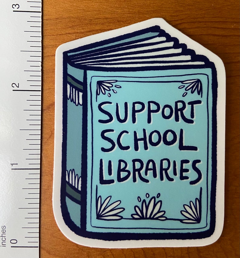 Support SCHOOL Libraries Book Sticker || Library Science || Books - Etsy
