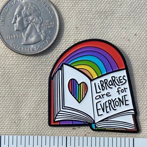 Libraries Are for Everyone | Enamel Pin | Librarian | Pride | - Etsy
