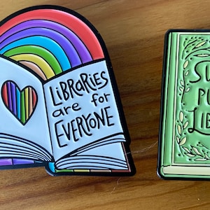 Libraries Are for Everyone | Enamel Pin | Librarian | Pride | - Etsy
