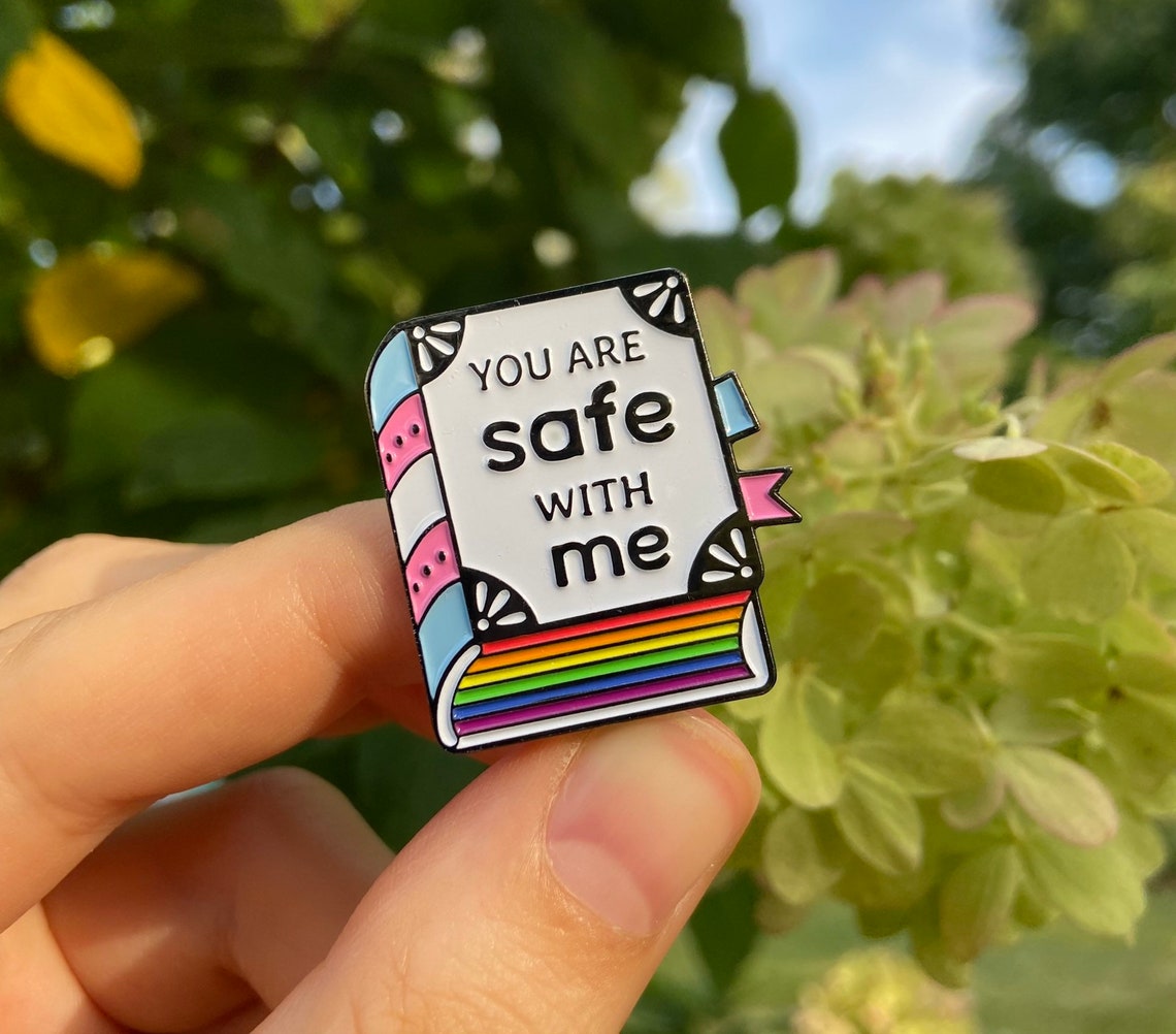 You Are Safe With Me // Enamel Pin // Pride - Etsy