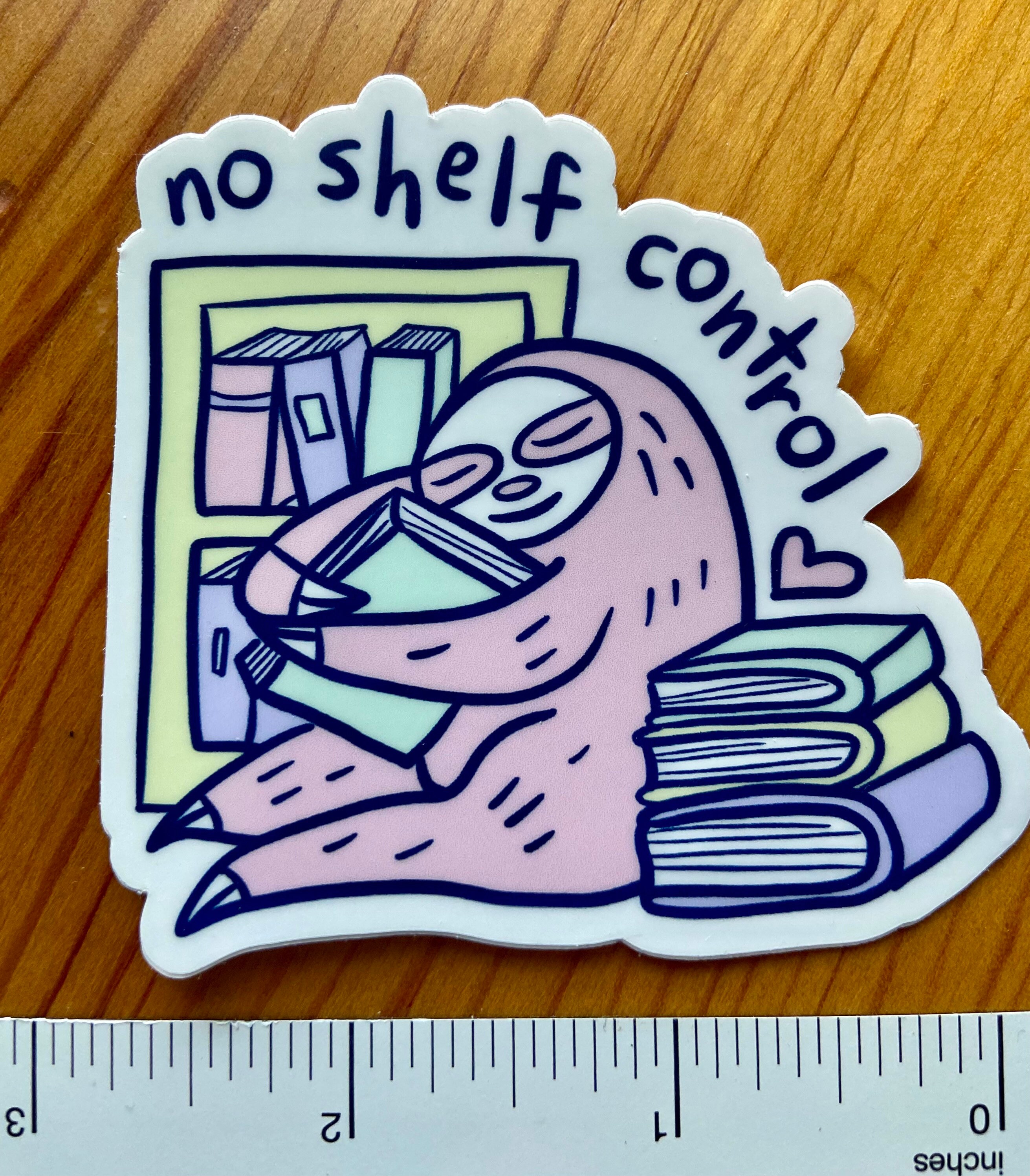 No Shelf Control Sticker Sloth Books Library | Etsy