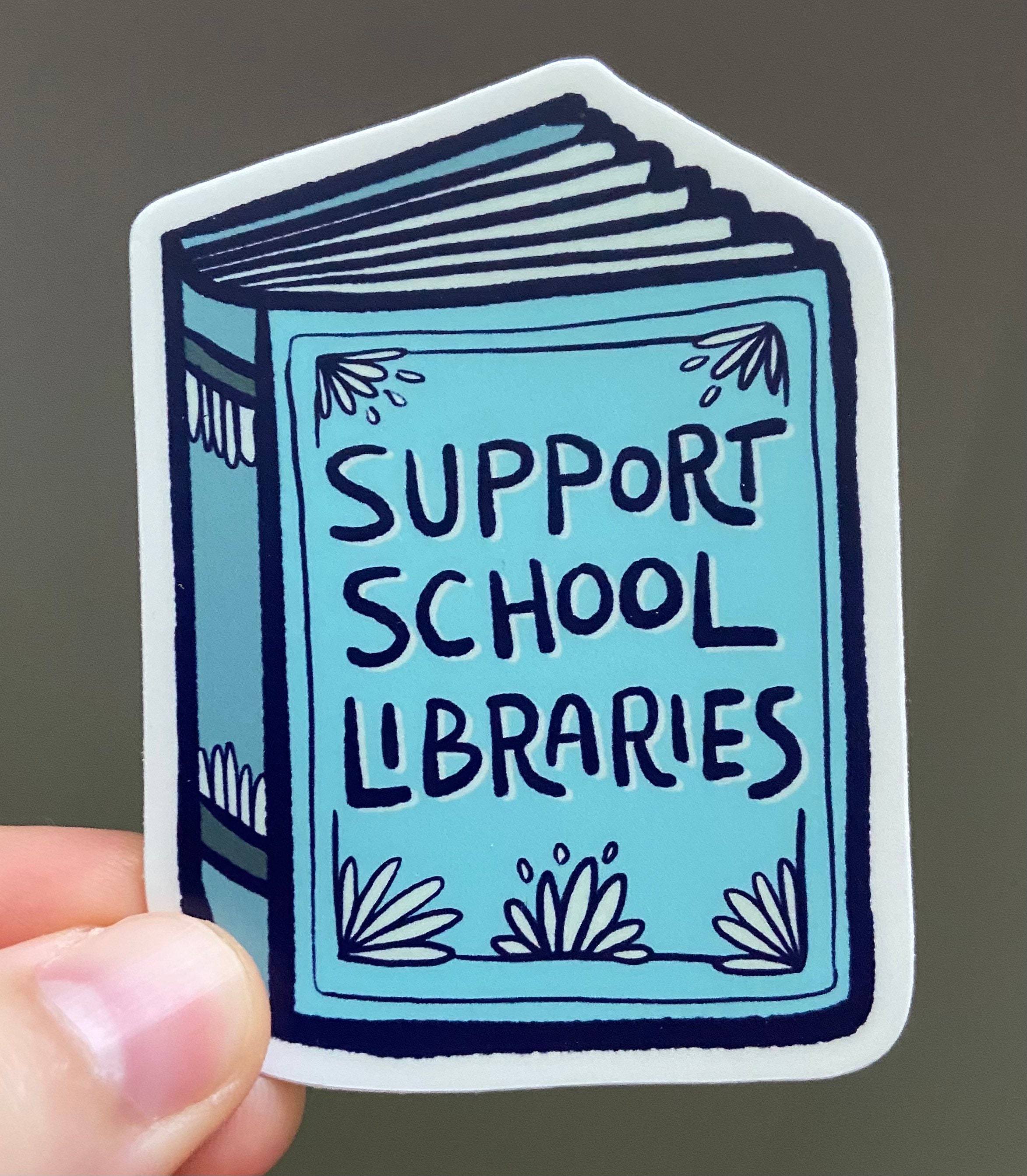 Support SCHOOL Libraries Book Sticker || Library Science || Books - Etsy