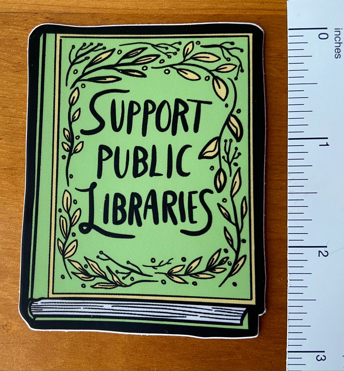 Support Public Libraries Book Sticker Library Science - Etsy