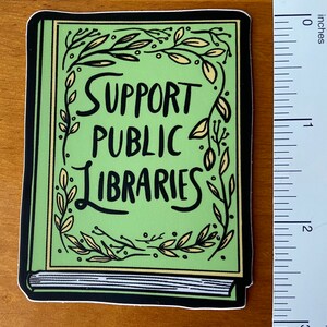 Support Public Libraries Book Sticker || Library Science || Books - Etsy