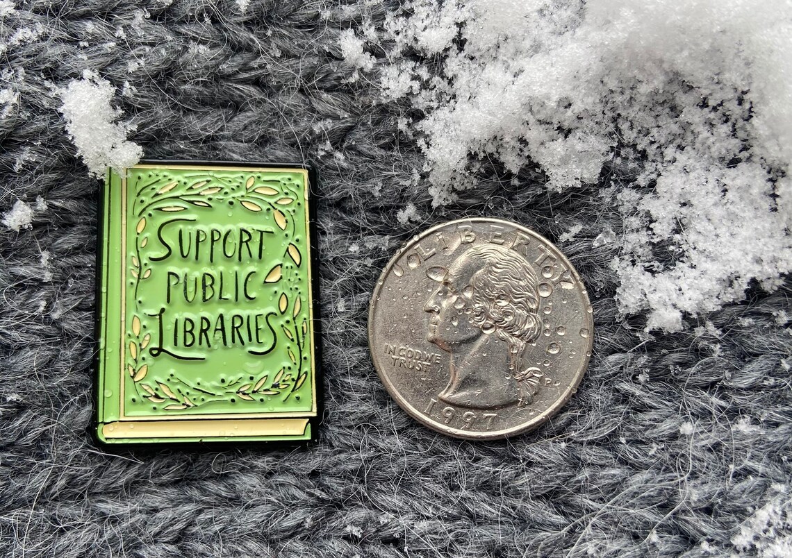 Support Public Libraries Enamel Pin Librarian - Etsy