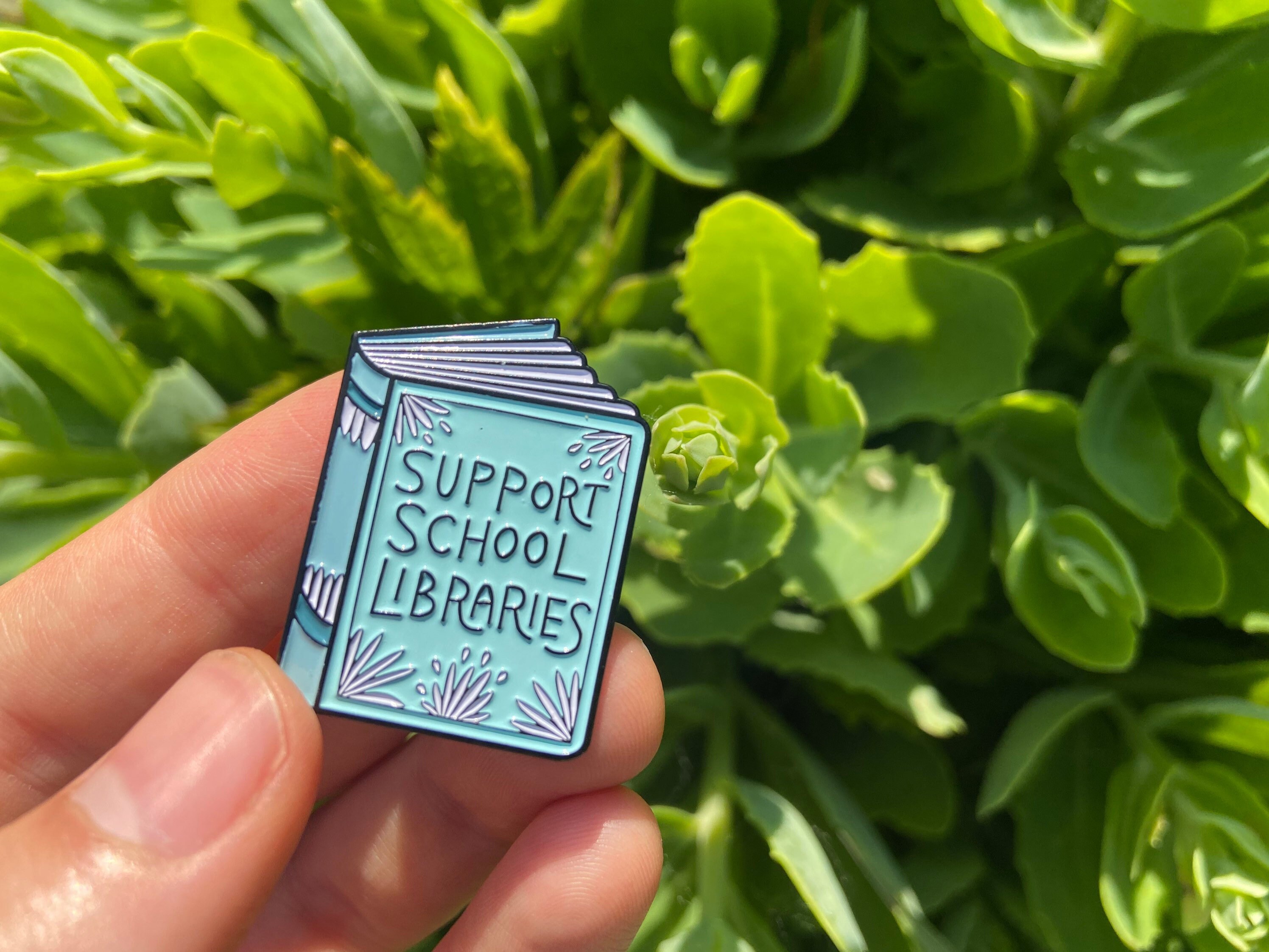 Support School Libraries Enamel Pin Librarian - Etsy
