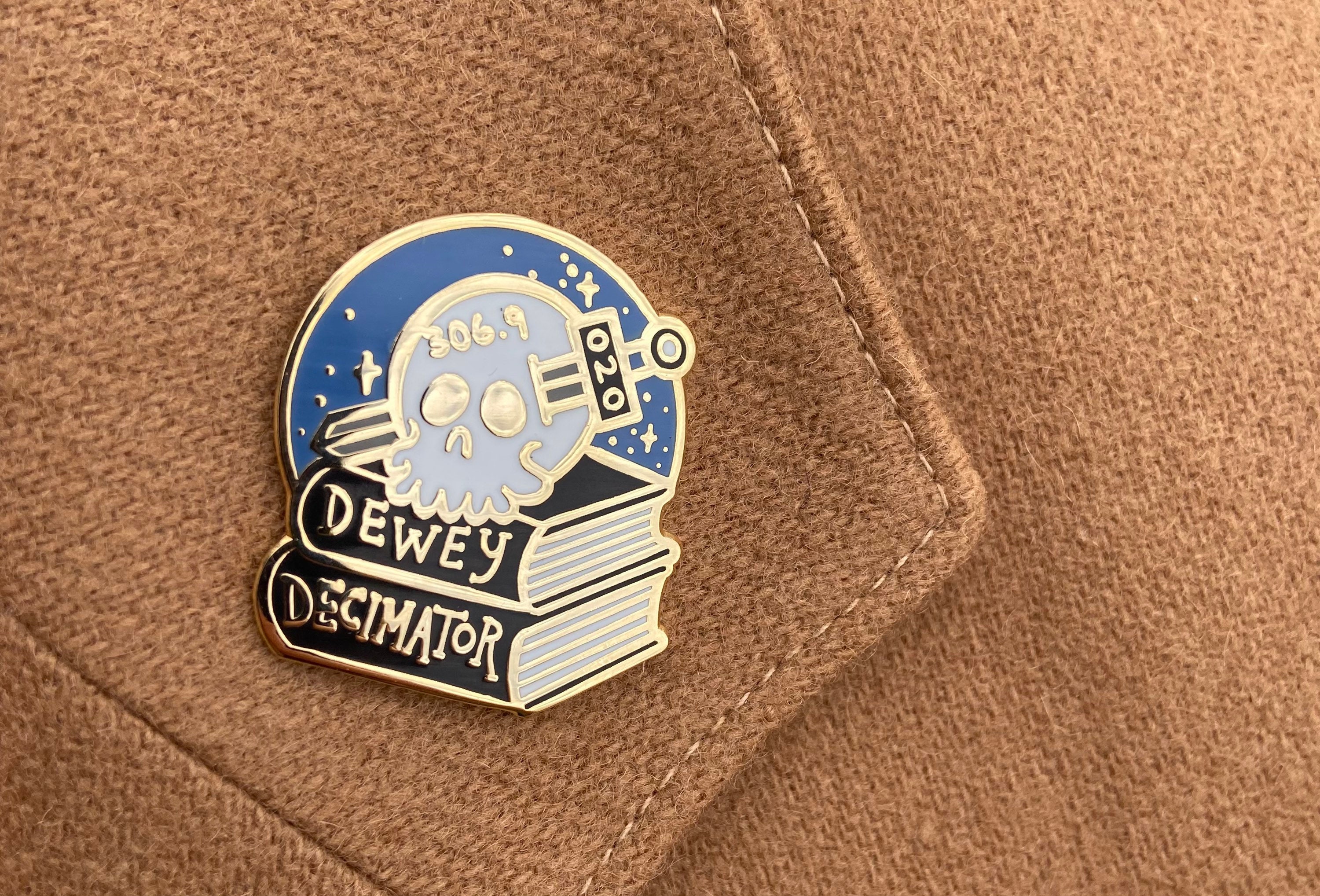 Dewey Decimator Pin Enamel Pin Librarian Cataloger - Etsy
