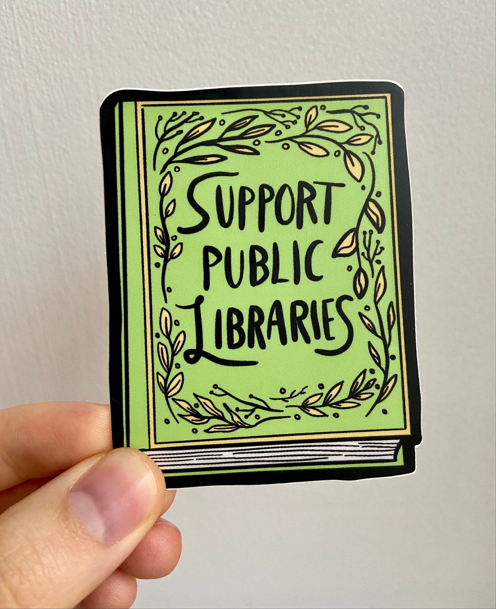 Support Public Libraries Book Sticker Library Science - Etsy