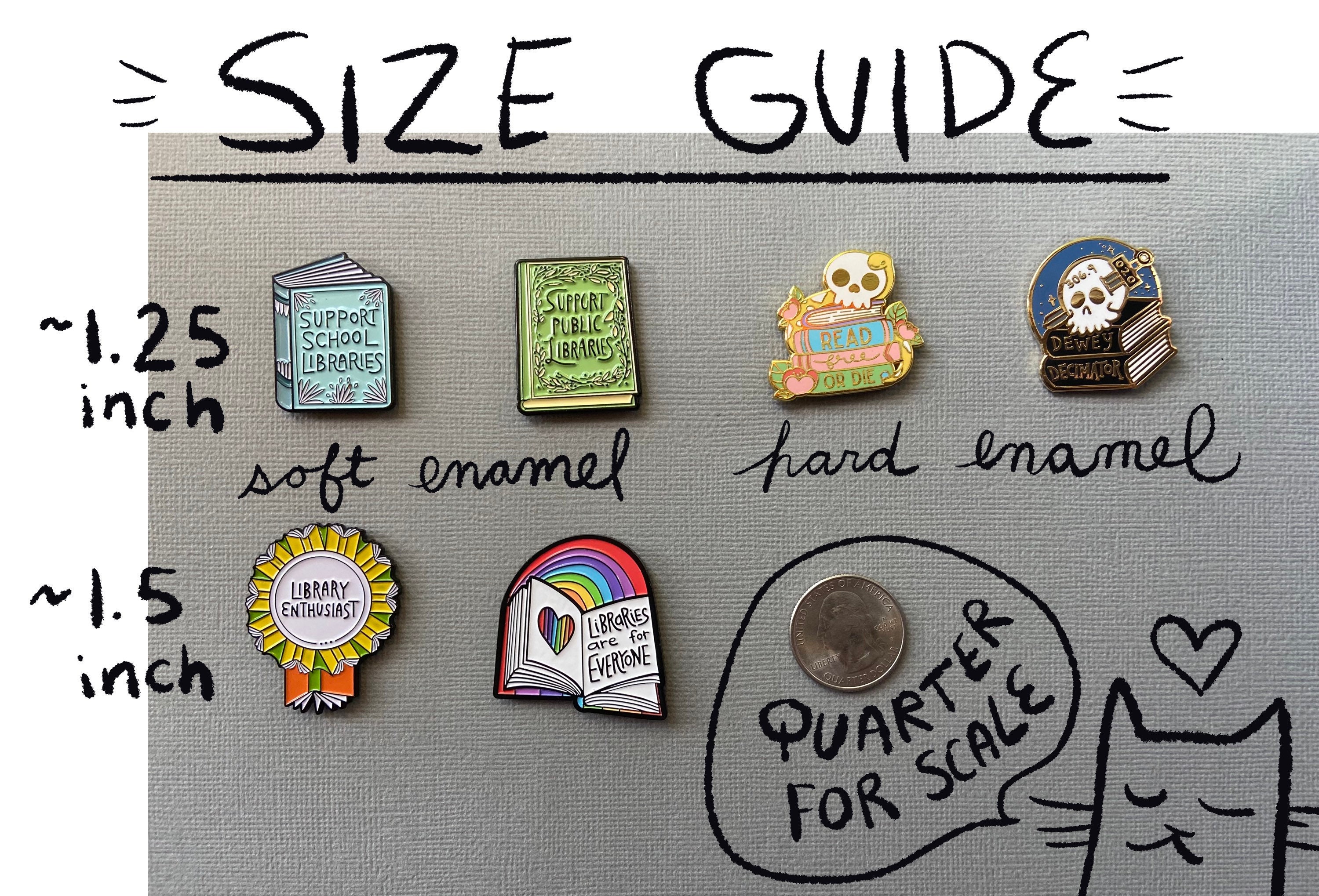 Support School Libraries Enamel Pin Librarian - Etsy