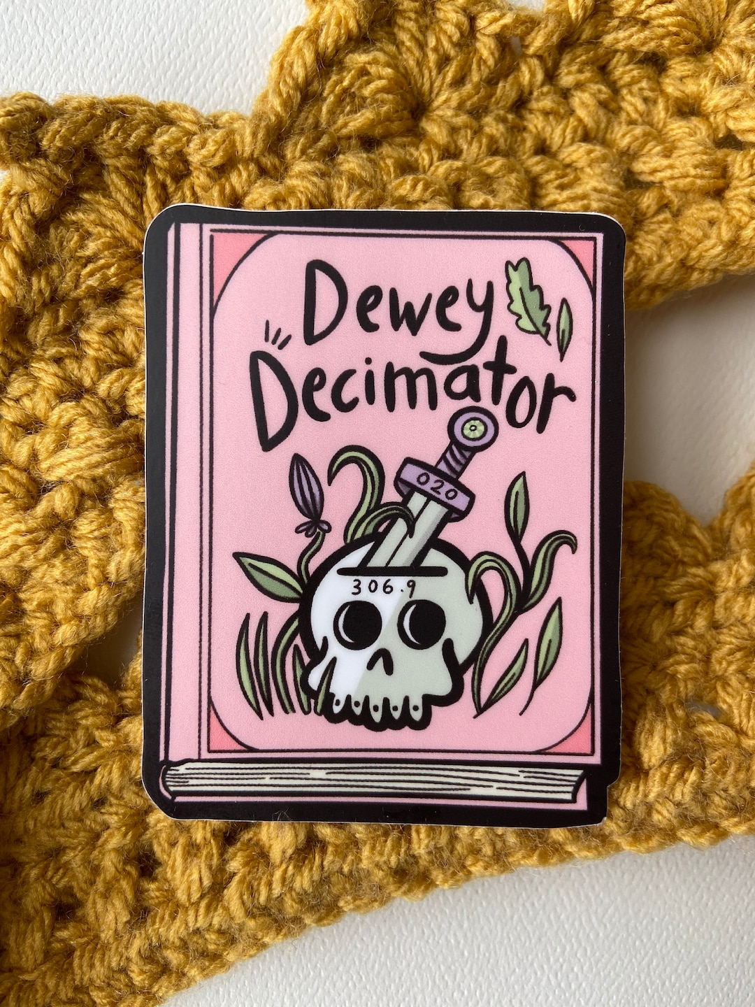 Dewey Decimator Sticker (pink) ||| Dewey Decimal | Librarians ...