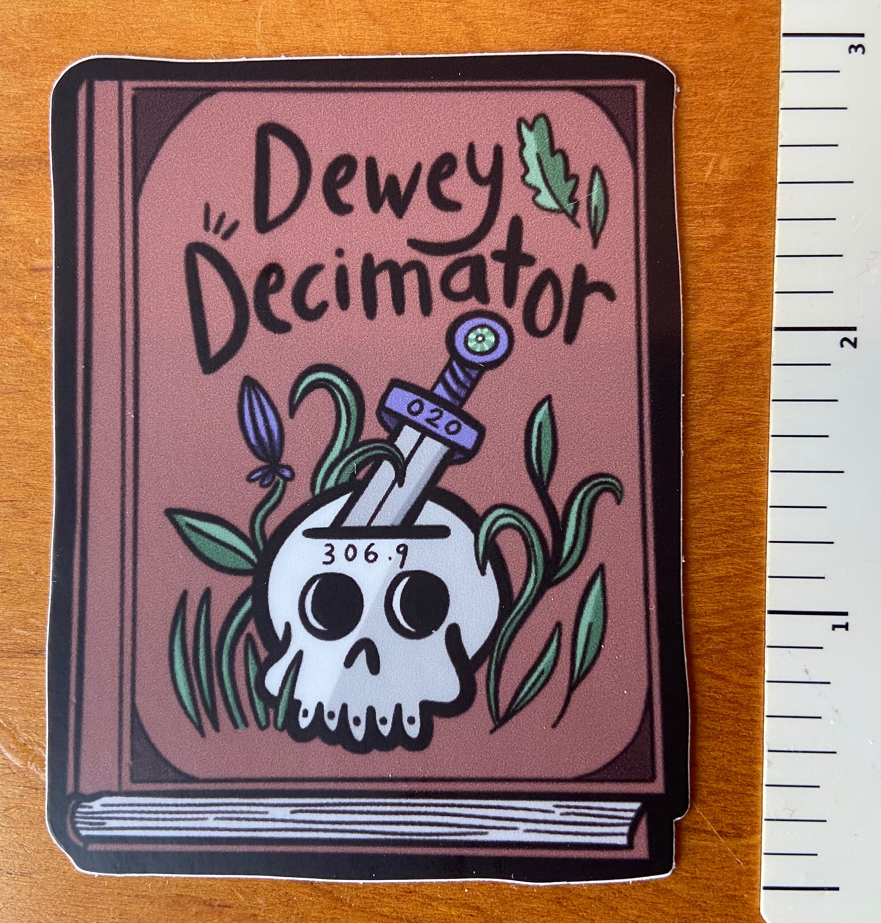 Dewey Decimator Sticker brown Dewey Decimal Librarians - Etsy
