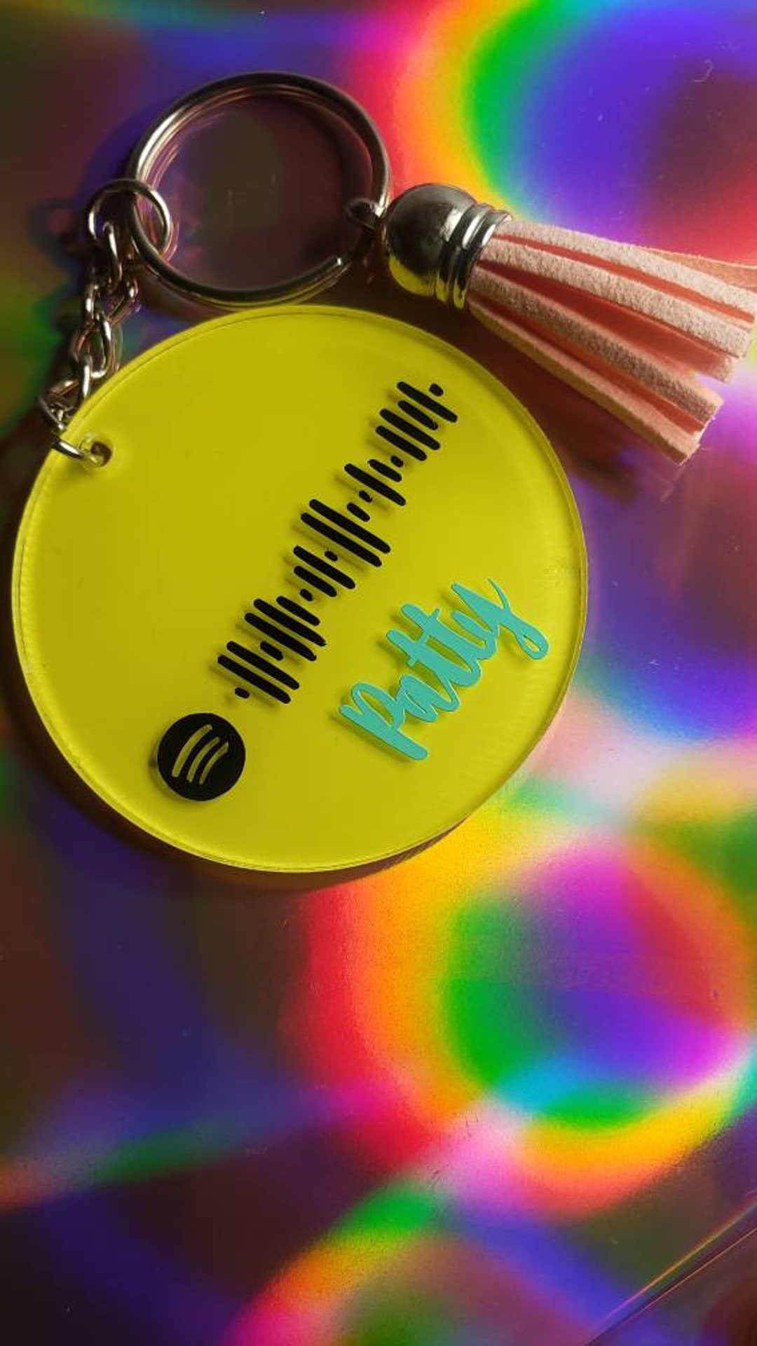 SPOTIFY CODE KEYCHAINS - Etsy