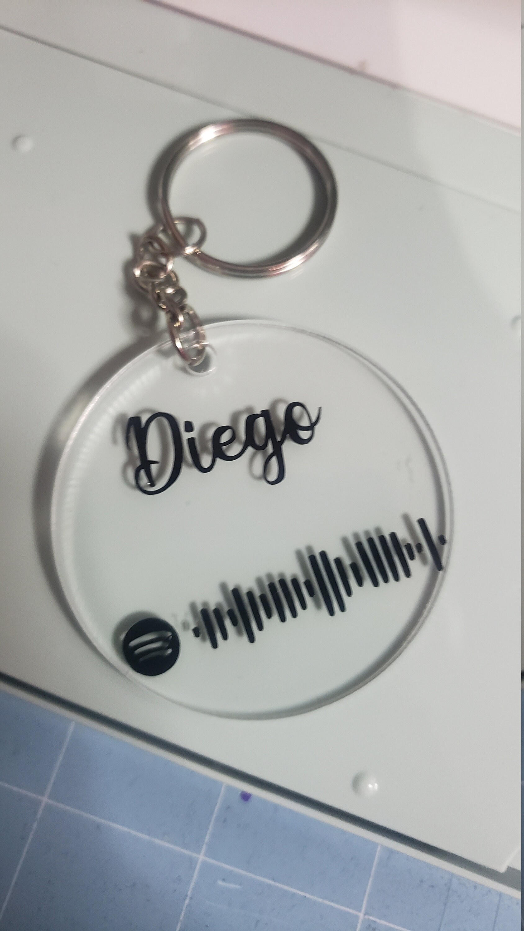 SPOTIFY CODE KEYCHAINS - Etsy