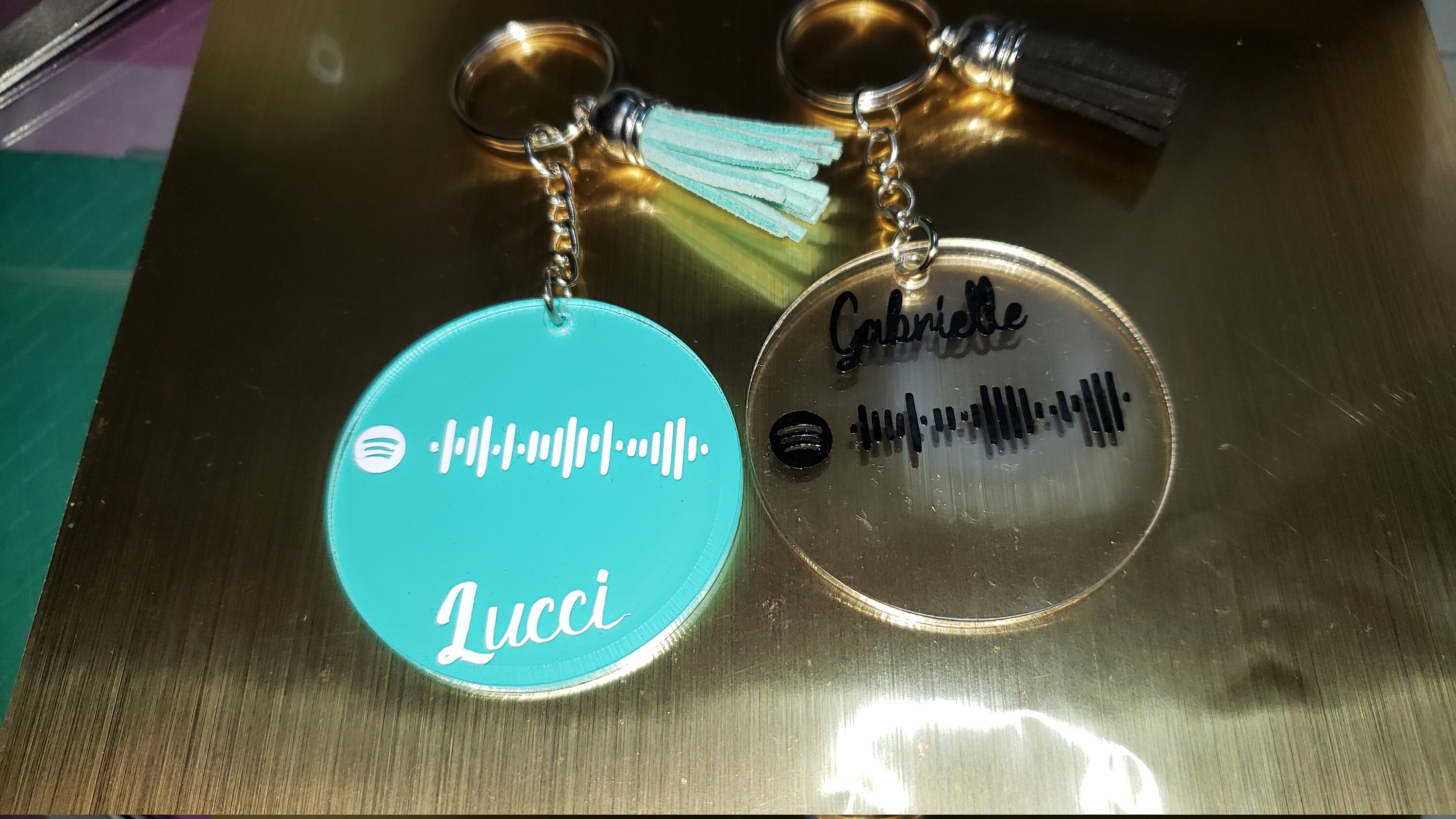 SPOTIFY CODE KEYCHAINS - Etsy