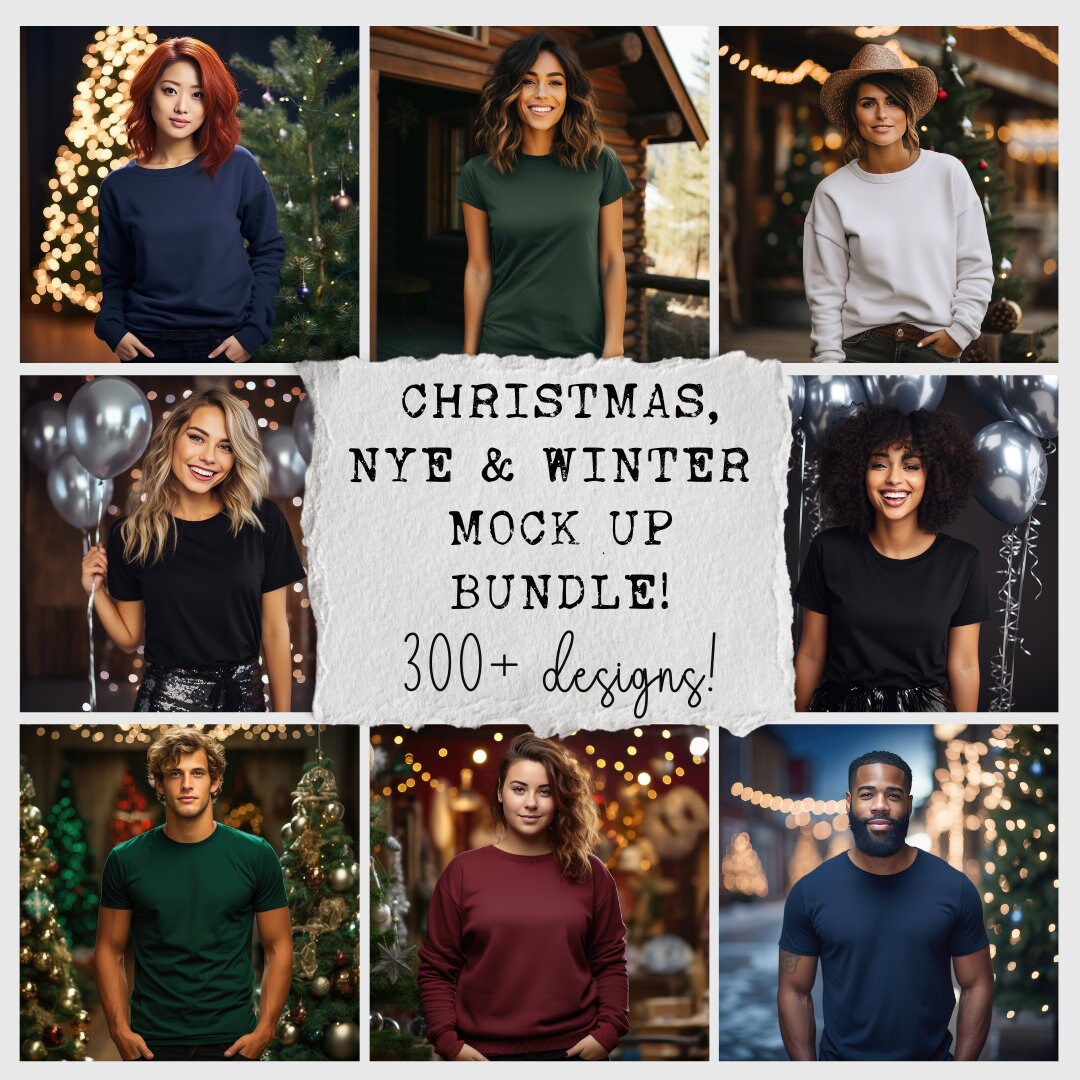 300+ Variety Holiday Mockup Bundle! Christmas, NYE + Winter Mocks - Etsy