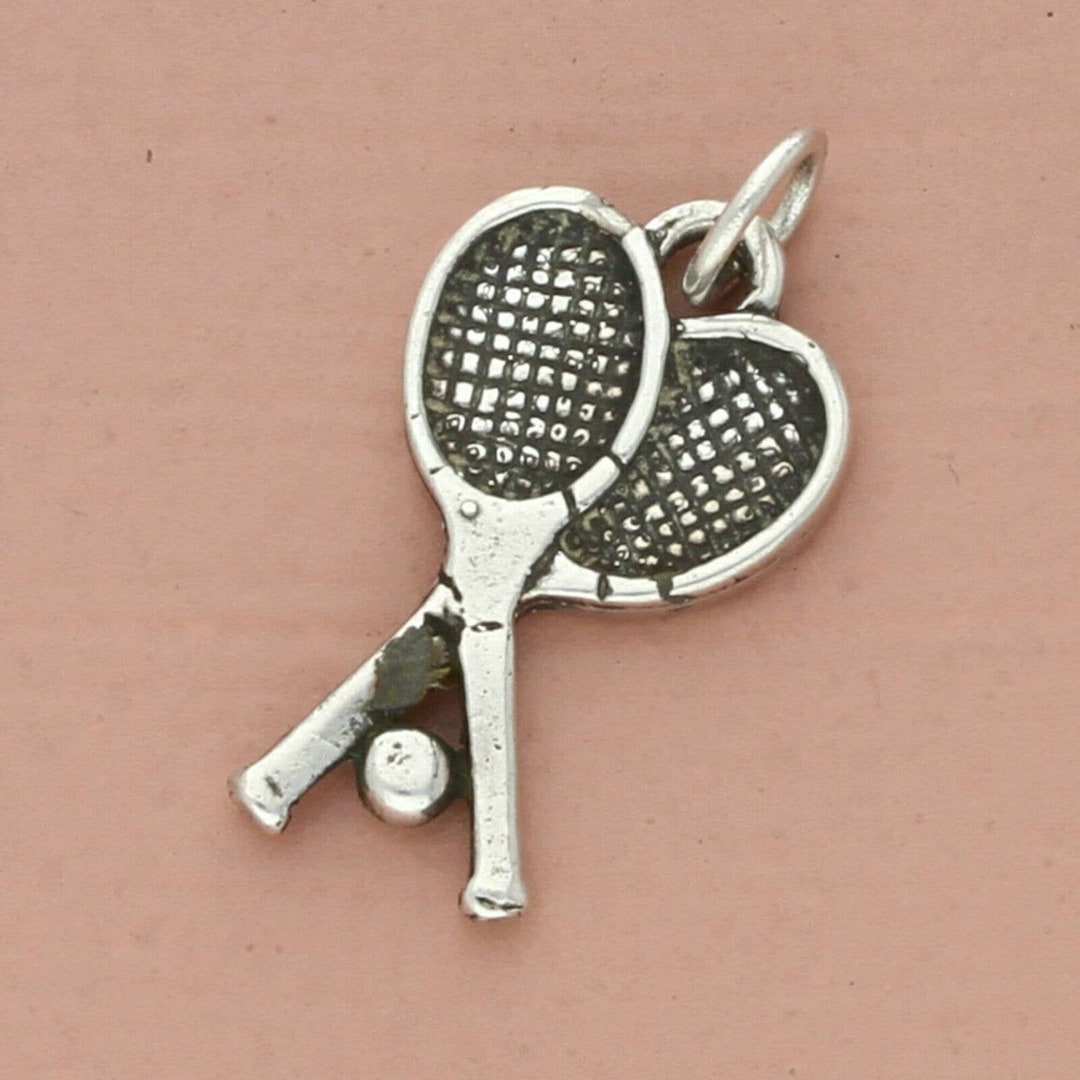 Vintage Sterling Silver Tennis Rackets Charm - Etsy