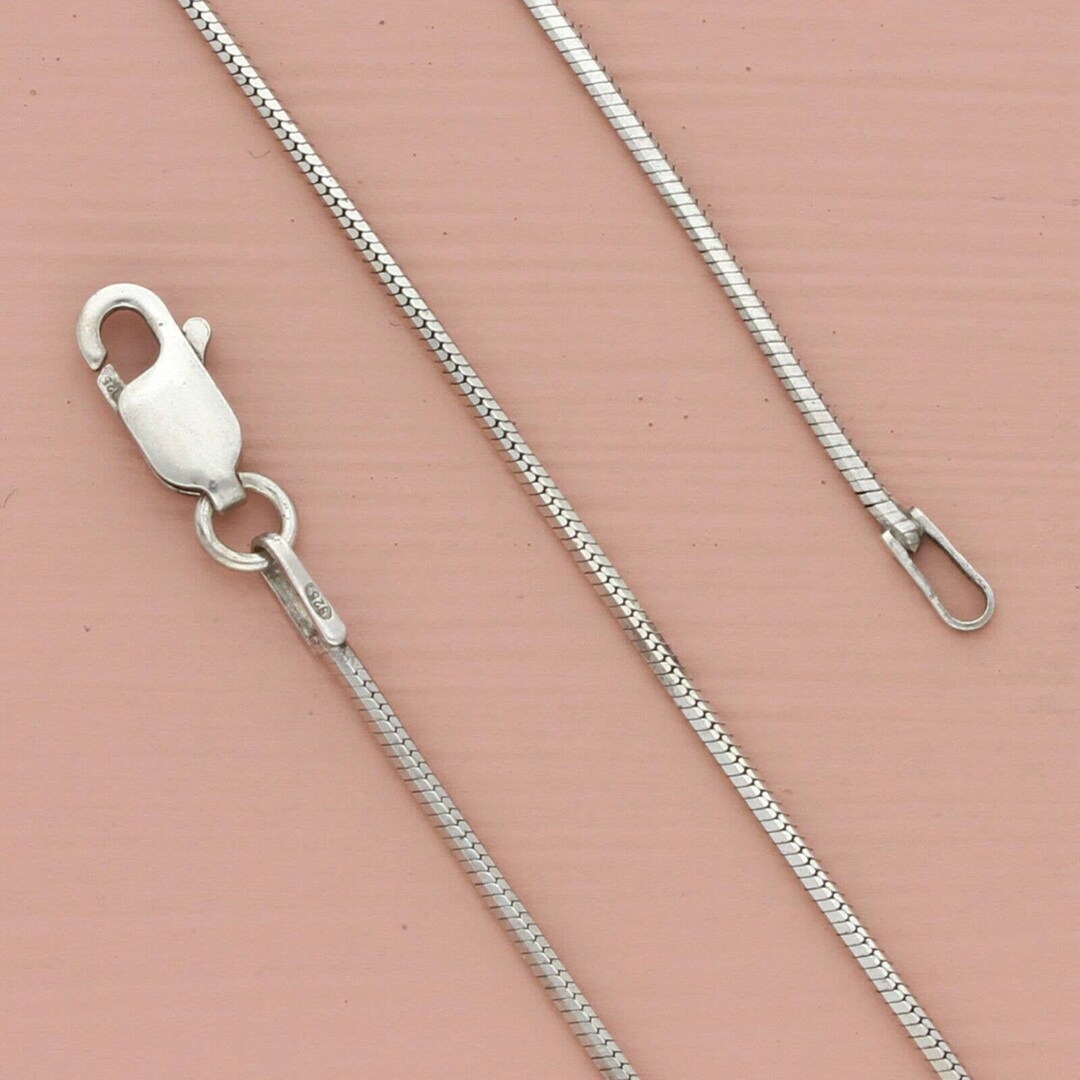 Sterling Silver 1mm Snake Chain Necklace Size 16in - Etsy