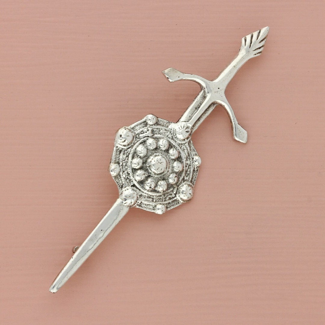 Broche épée et bouclier écossais vintage en argent sterling - Etsy France