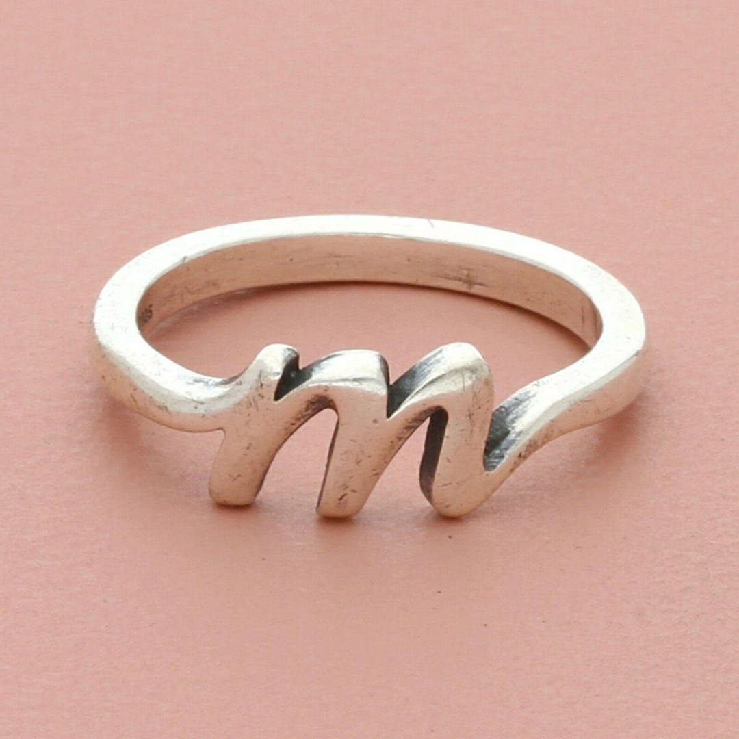 James Avery Sterling Silver Letter M Script Initial Ring Size 5.5 - Etsy