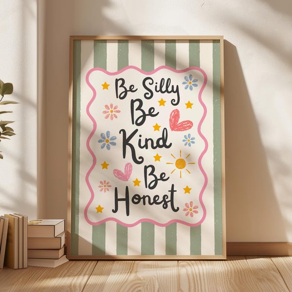 Be Silly Be Honest - Etsy