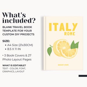 Travel Photobook Template, Custom Travelbook, Photo Album, Travel Photo ...