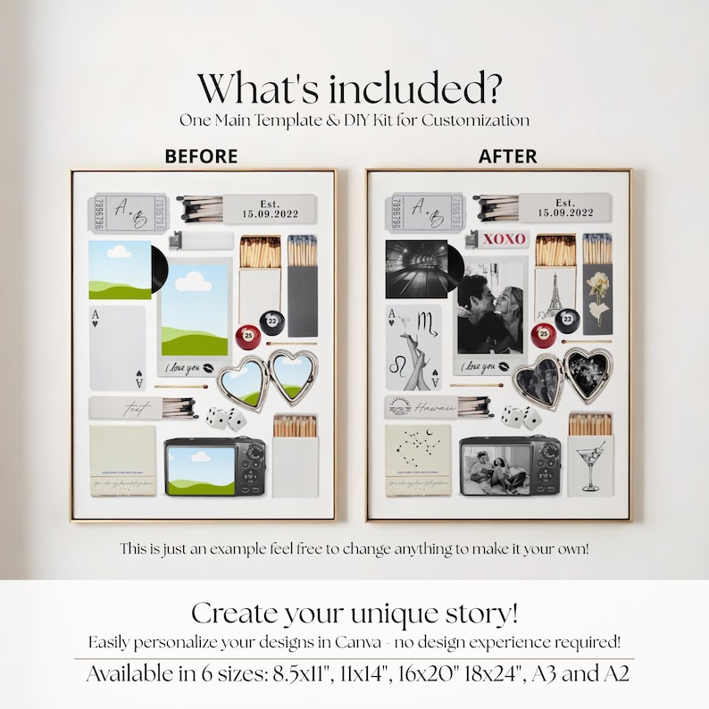 Editable Matchbook Poster Matchbook Print DIY Canva Template Matchbox ...