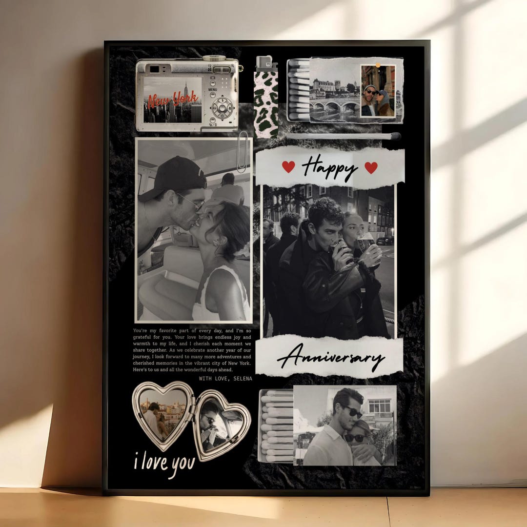 Printable Matchbox Relationship Poster Template Anniversary Gift for ...