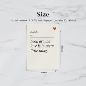Love Actually Inspired Reminder Cards, Printable Love Notes, Love ...