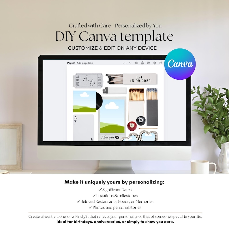 Editable Matchbook Poster Matchbook Print DIY Canva Template Matchbox ...