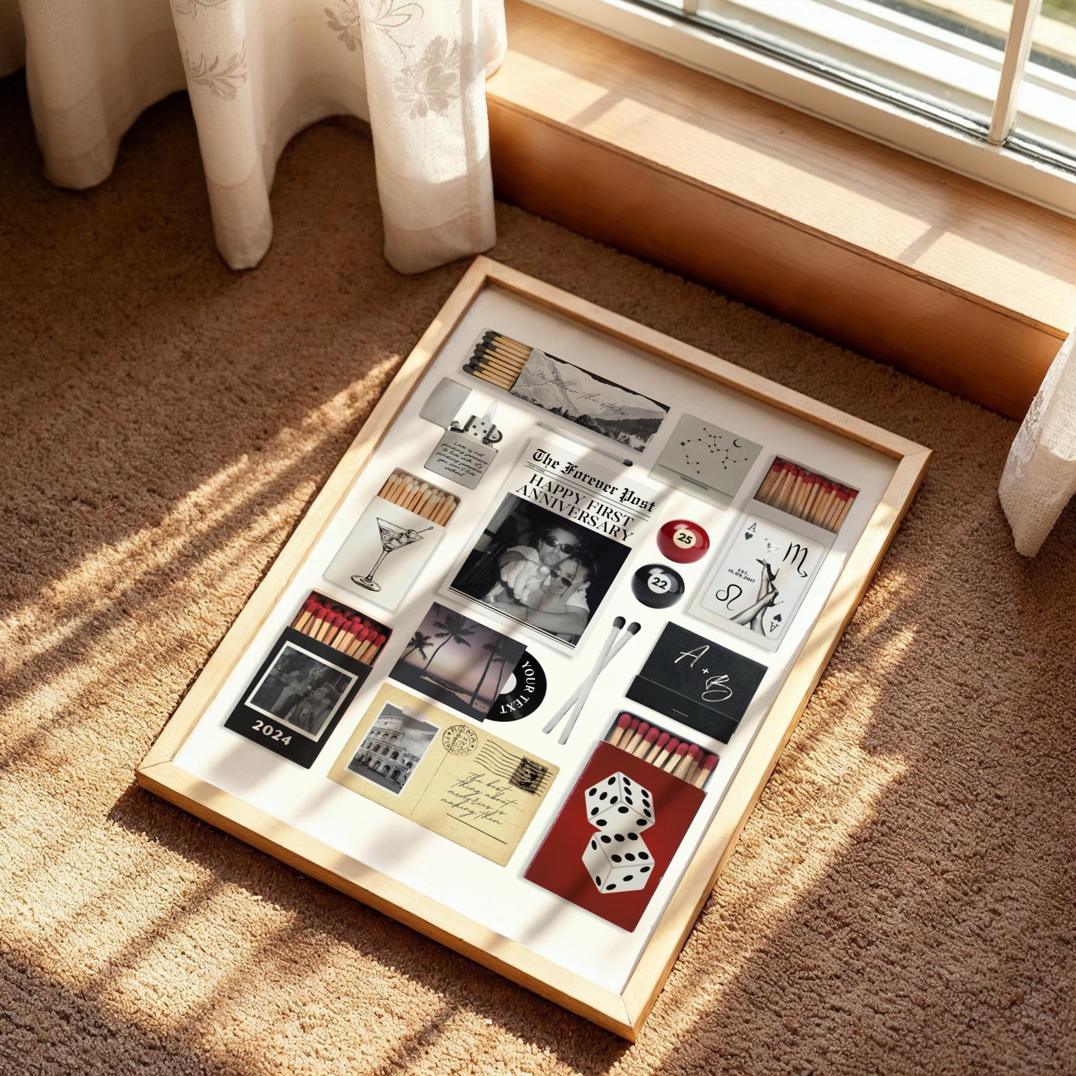 Editable Matchbook Poster Template, Blank Matchbook Template, Digital ...
