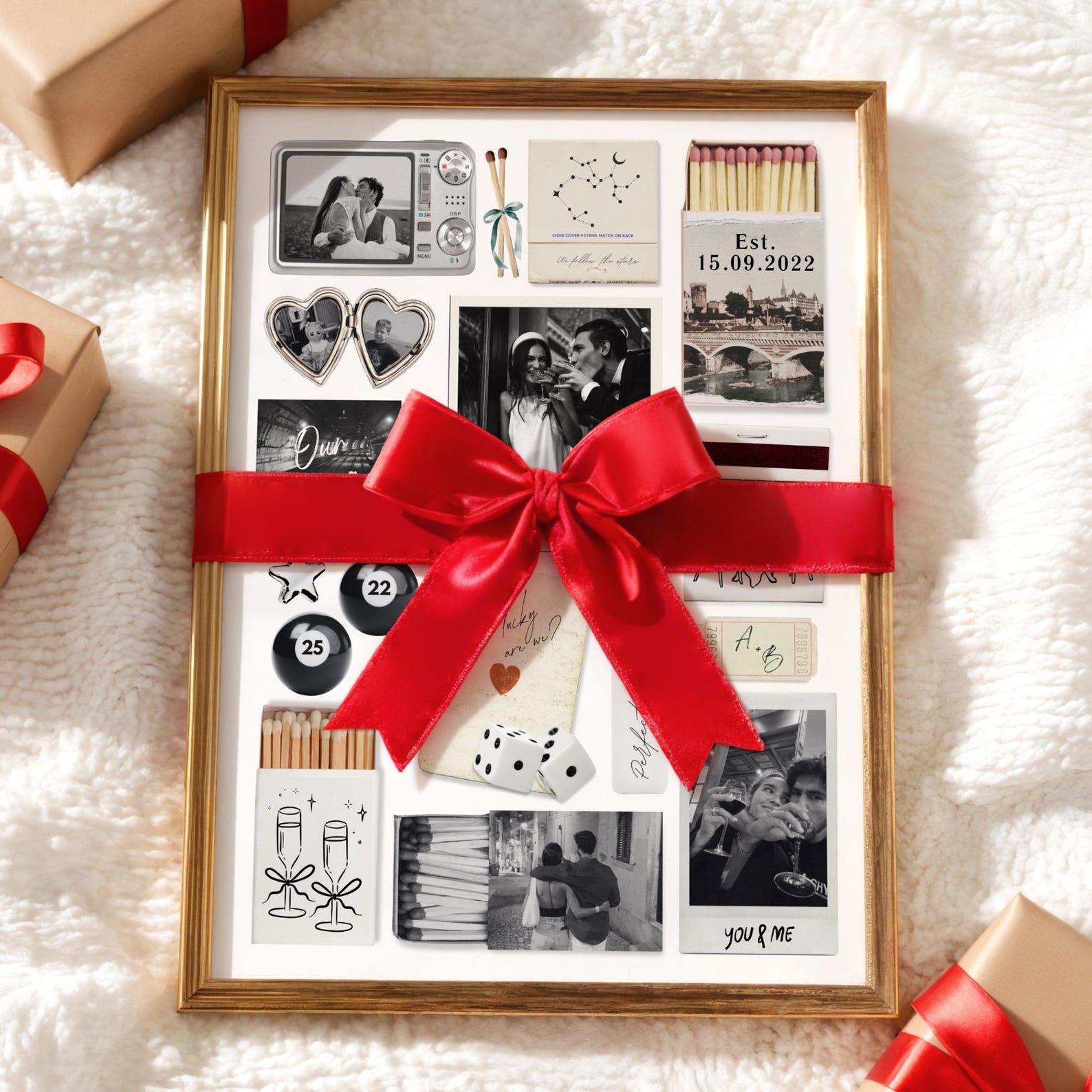 Custom Matchbox Template Wedding Matchbook Print DIY Canva Engaged ...