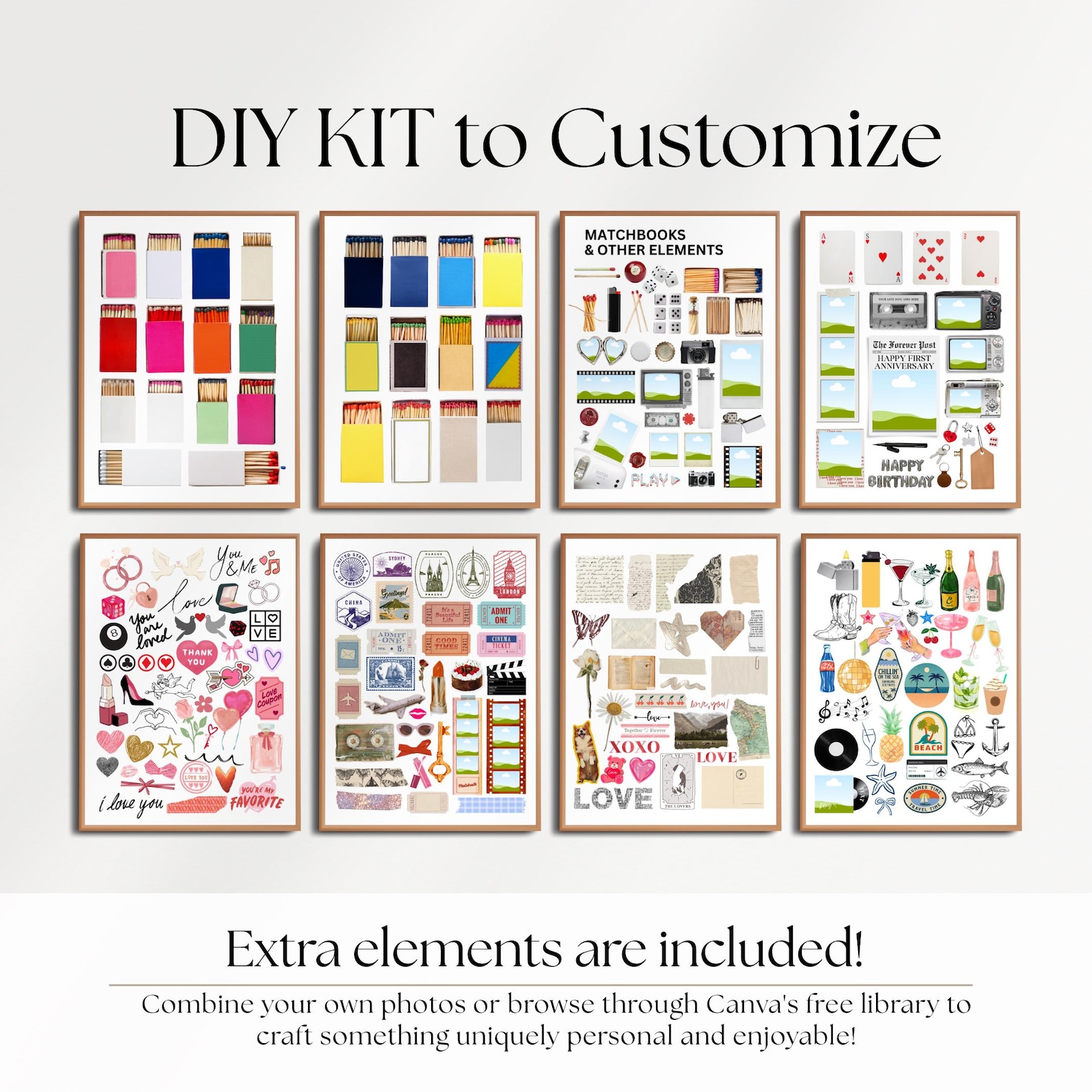 Custom Matchbox Print Template Matchbook Art Poster DIY Canva First 1 ...