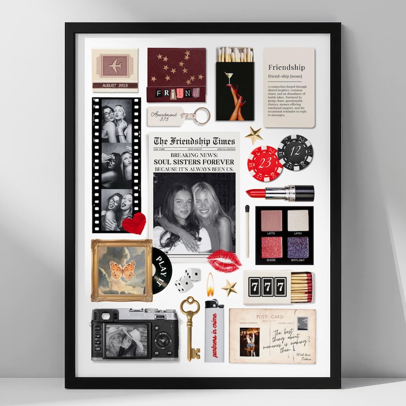 Bestie Gift Matchbox Template Editable Matchbook Art Print DIY Canva ...