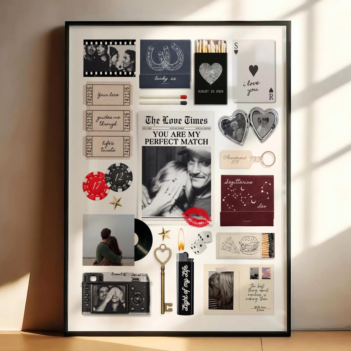 Blank Matchbox Template DIY Canva Matchbook Poster 1 Year Anniversary ...