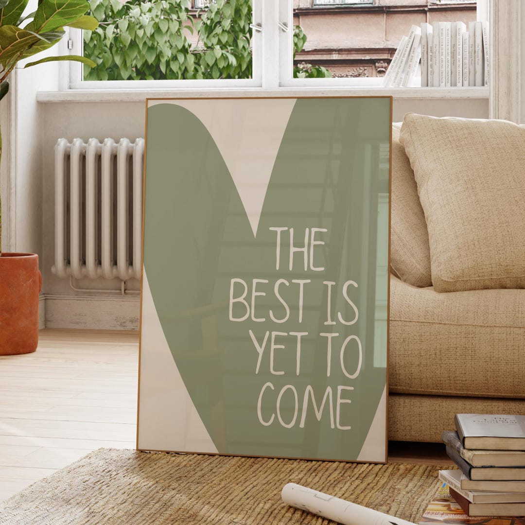 Sage Green Heart Print: Positive Quote Dorm Decor (digital Download) - Etsy